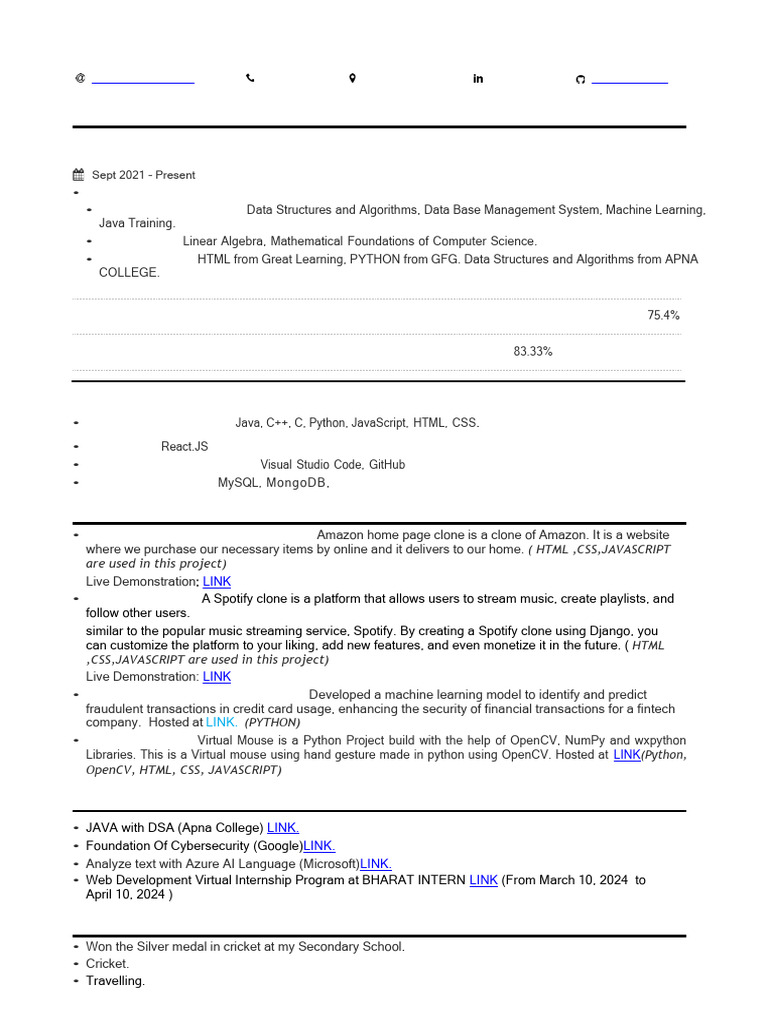 Resume - Himanshu Pandey 3 | PDF | Python (Programming Language) | Java Script