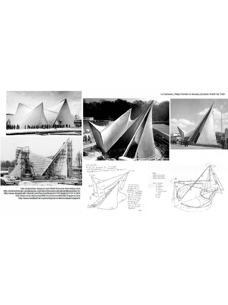 Le Corbusier - Philips Pavilion of Xenakis - Brussels World Fair 1958 | PDF
