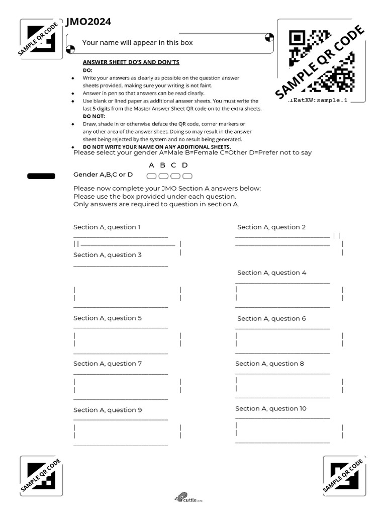 OMR Sample MEiEatXW - pdf-1 | PDF