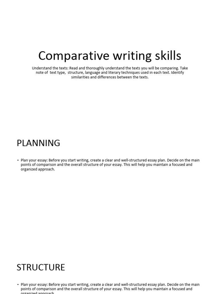 Comparative Writing | PDF | Career & Growth
