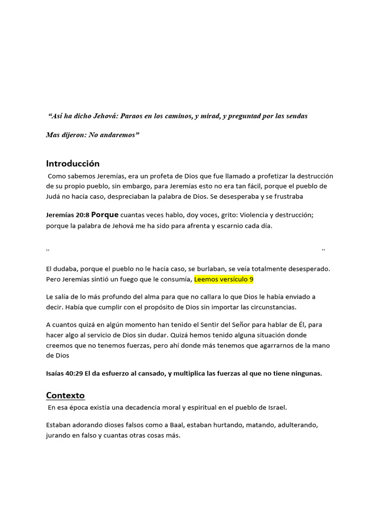 Volver a las Sendas Antiguas | PDF | Oración | Dios