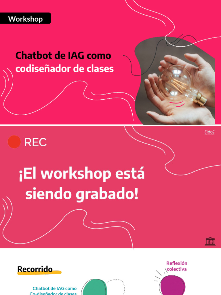 Workshope - Chatbot IAG Codiseñar Tus Clases - Compressed | PDF | Inteligencia artificial ...