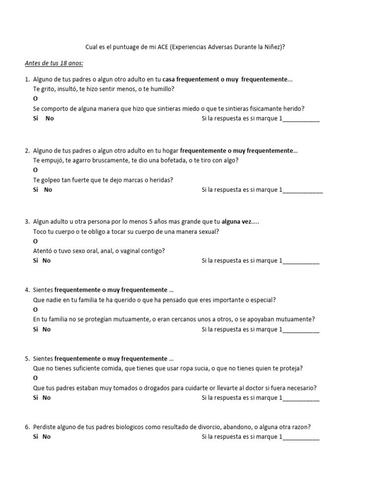Spanish Test ACE | PDF