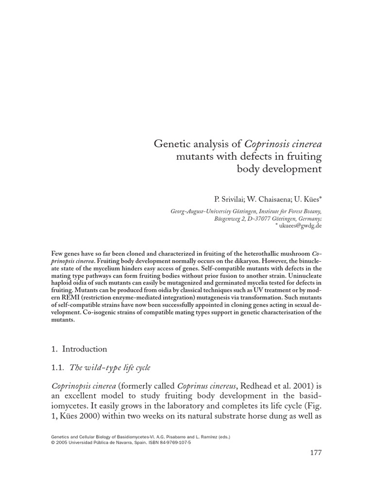 Genetic Analysis of Mushroom | PDF | Mutation | Gene