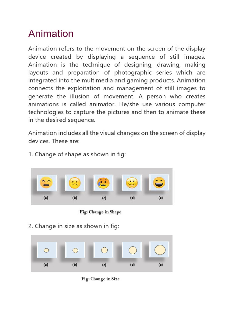 Animation | PDF | Animation | Computer Graphics Animation | PDF | Animation | Computer Graphics
