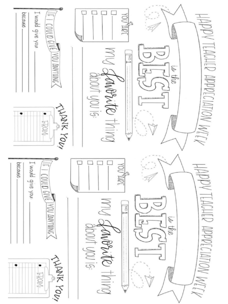 Teacher Appreciation Activity | PDF