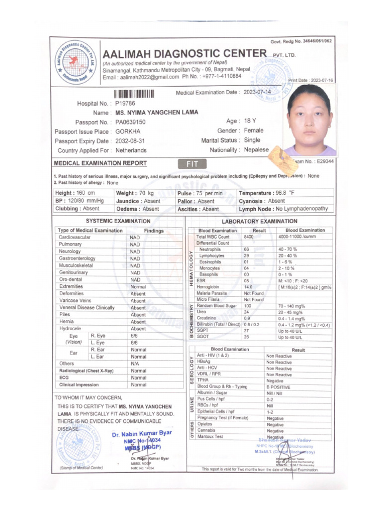 Medical Report | PDF