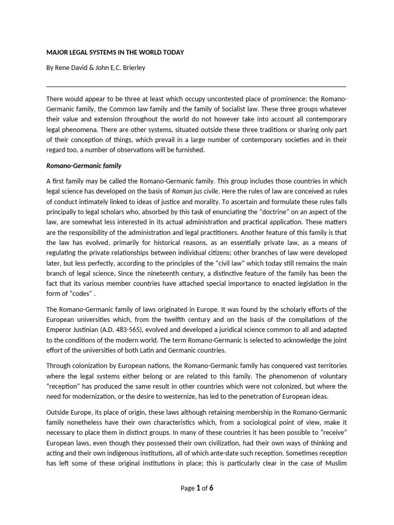 Overview of Global Legal Systems | PDF | Common Law | Socialism