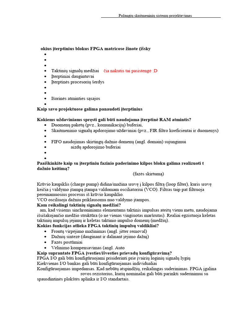 Klausimynas Egzaminui (2018) - 1 | PDF