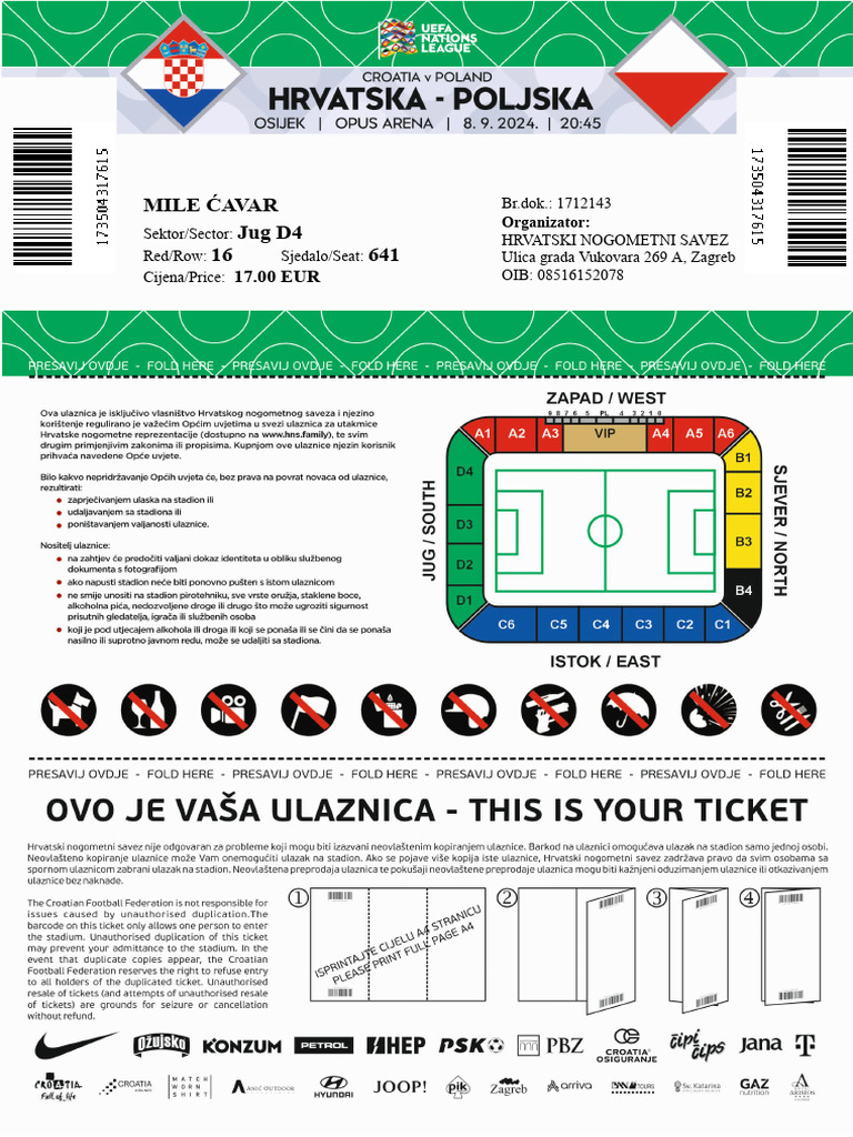 Davor Za Poljsku Potvrda - 1712143 | PDF