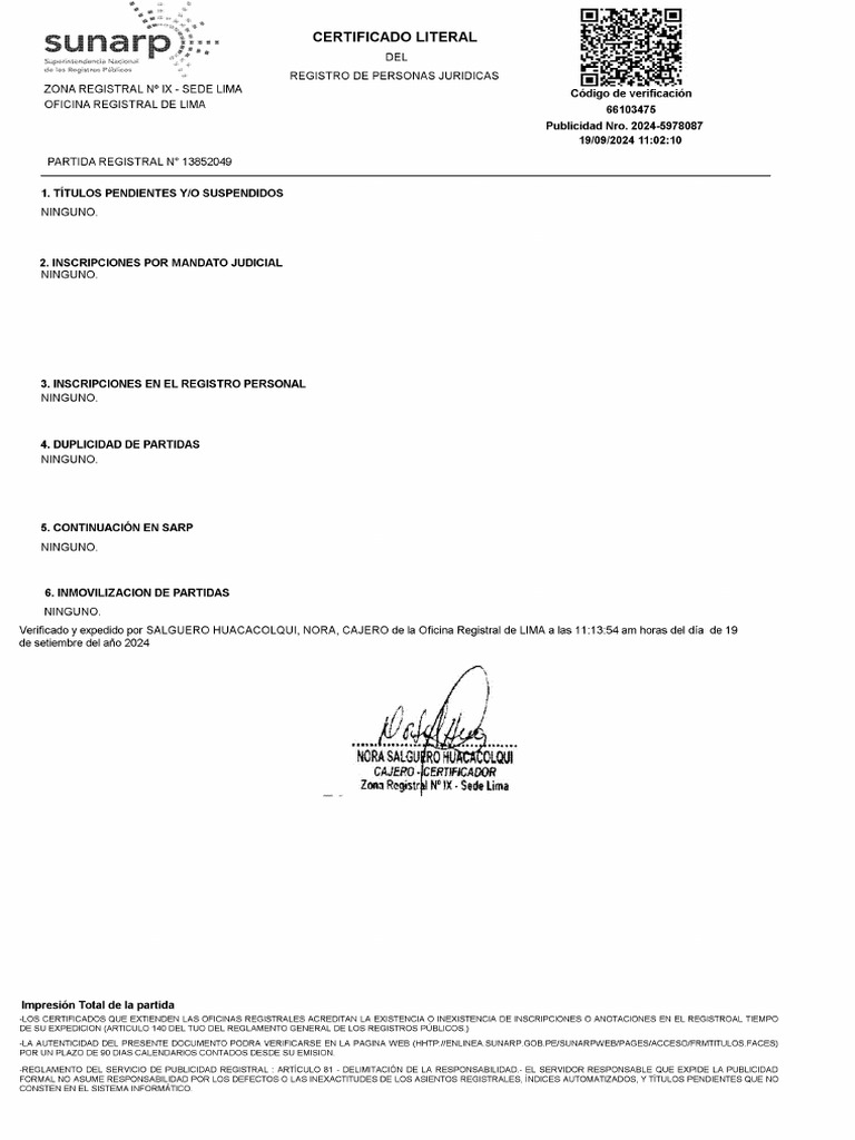 Solicitud Registral Lima 2024-5978087 | PDF | Derecho