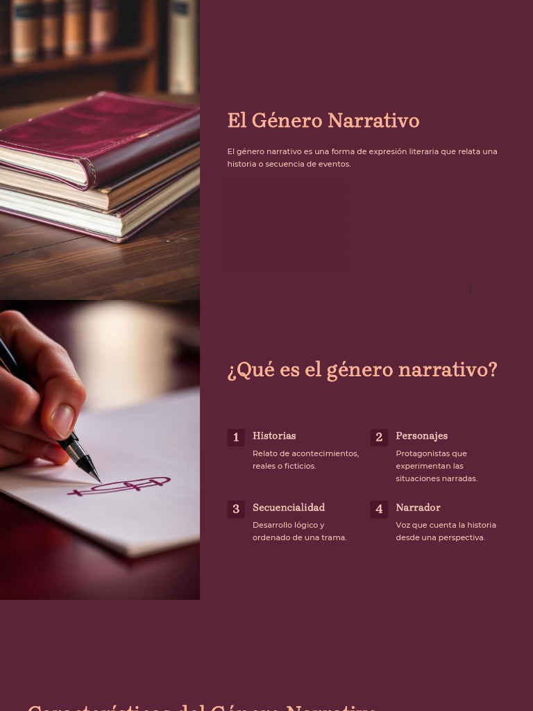 Características del Género Narrativo | PDF