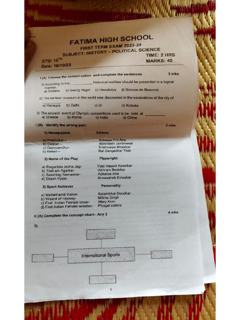 History Class 10th - Term | PDF