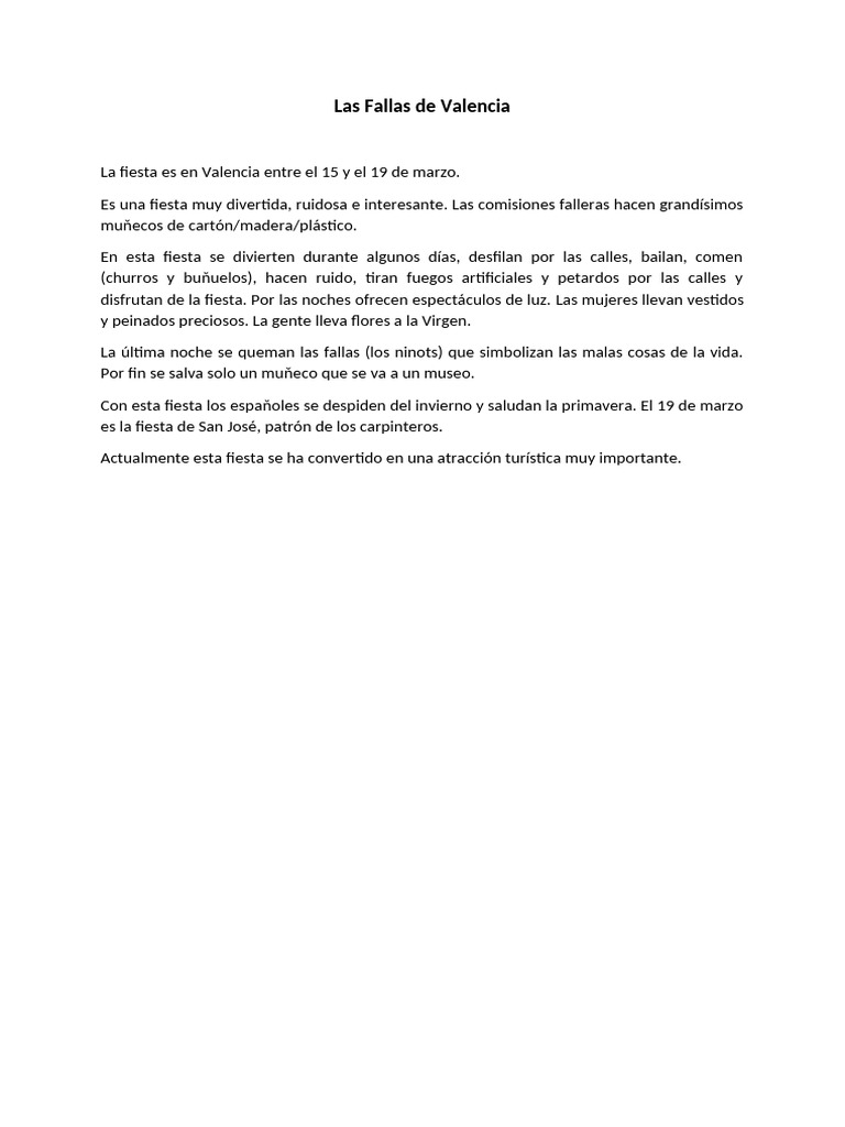 Las Fallas de Valencia | PDF