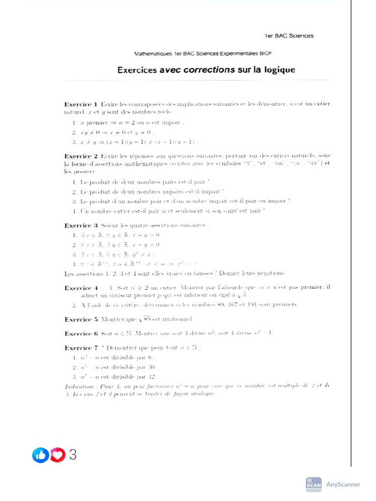 Exo Sur La Logique | PDF
