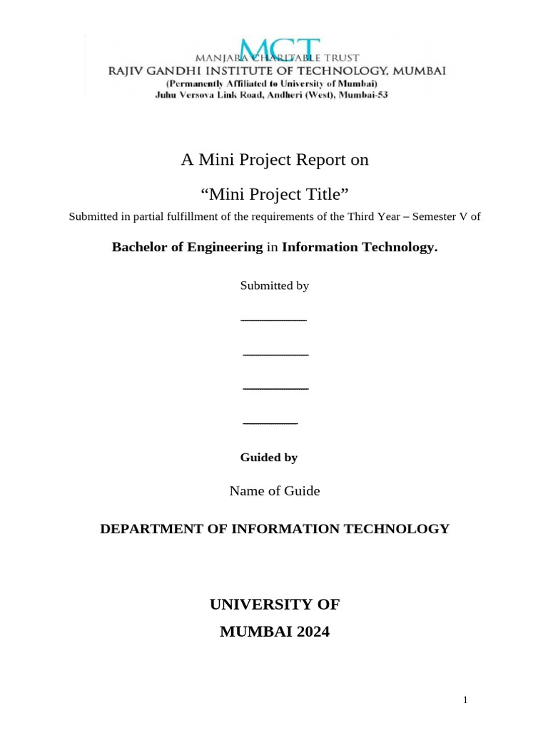 TE Mini Project -Report Format-Sem 5 | PDF | Personalized Medicine | Machine Learning