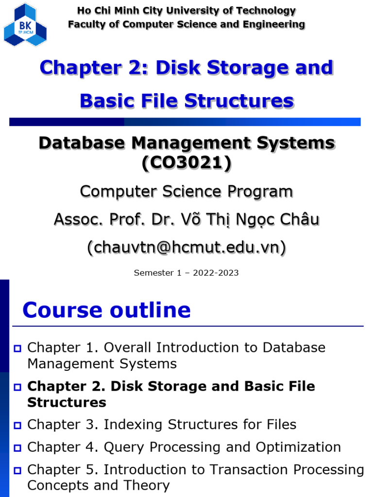 DBMS - Chapter 2 - Storage and File Structures | PDF | Computer Data Storage | Hard Disk Drive