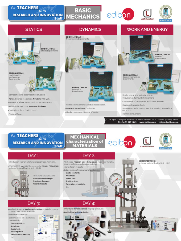 Edibon Mechanical Courses en | PDF | Bending | Force