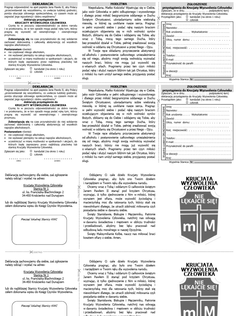 Deklaracja KWC | PDF