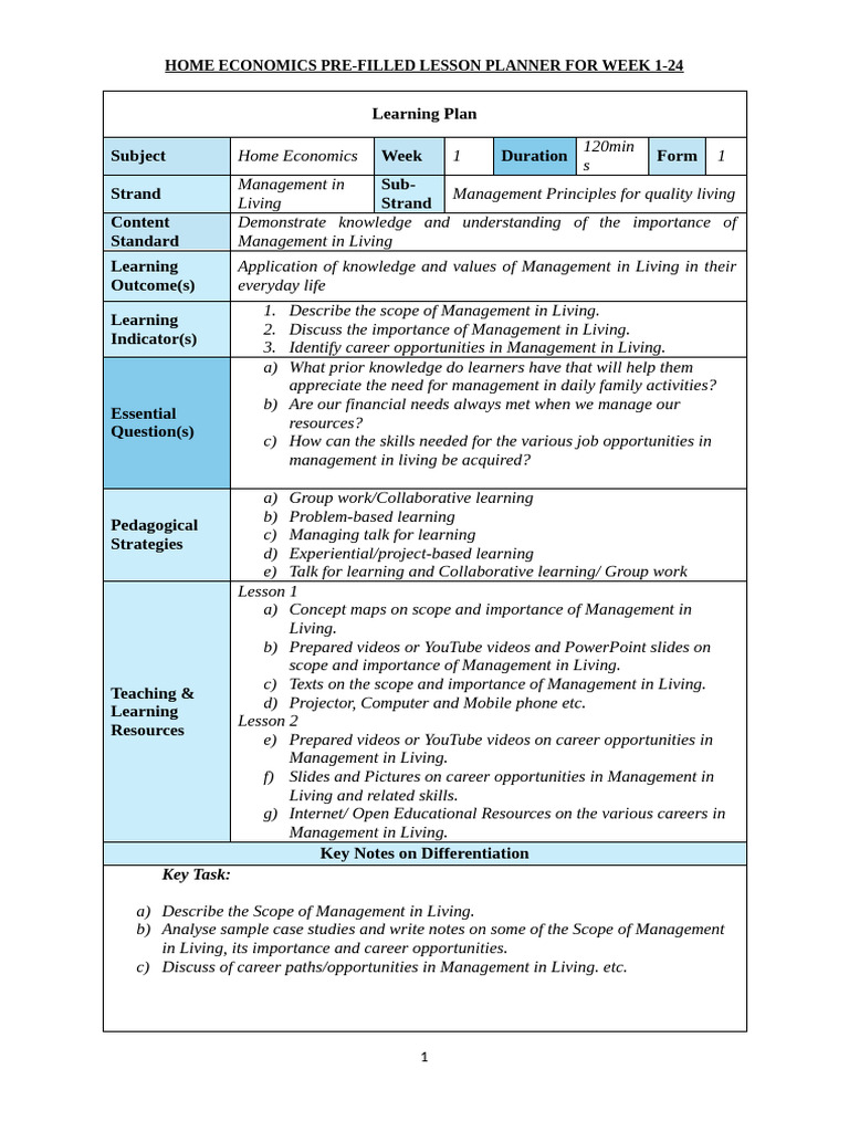 DPLC HOME ECONOMICS | PDF | Learning | Pedagogy