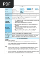 Grade 10 Economics Lesson Plan | PDF