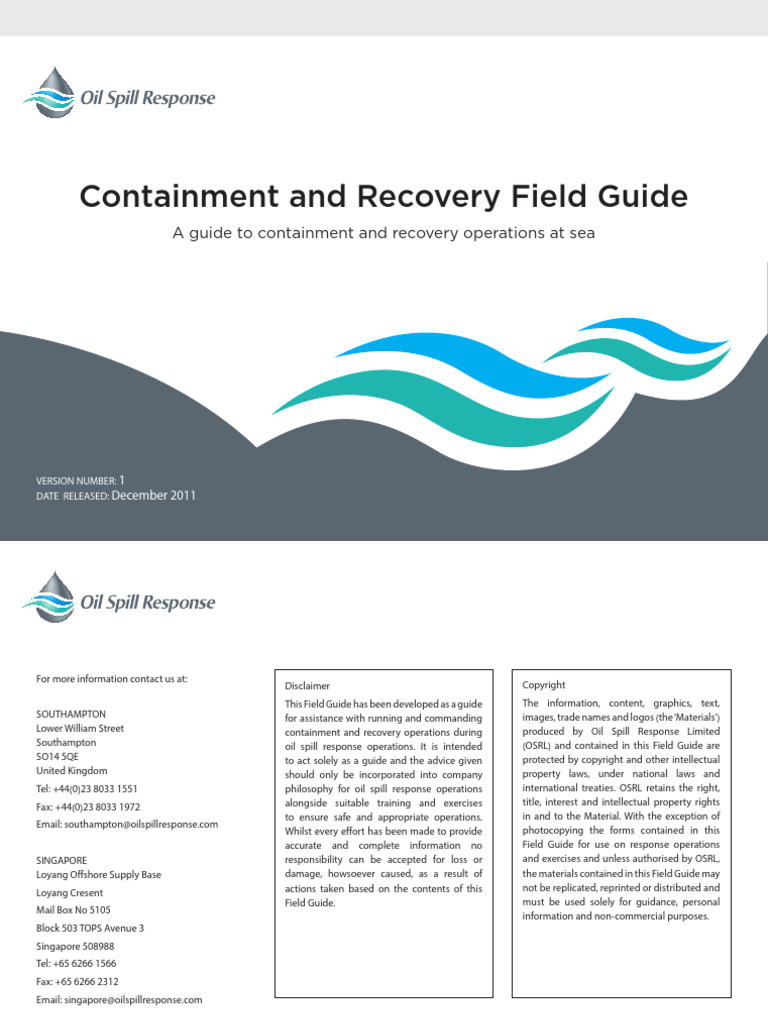 Containment and Recovery Field Guide | PDF | Personal Protective ...