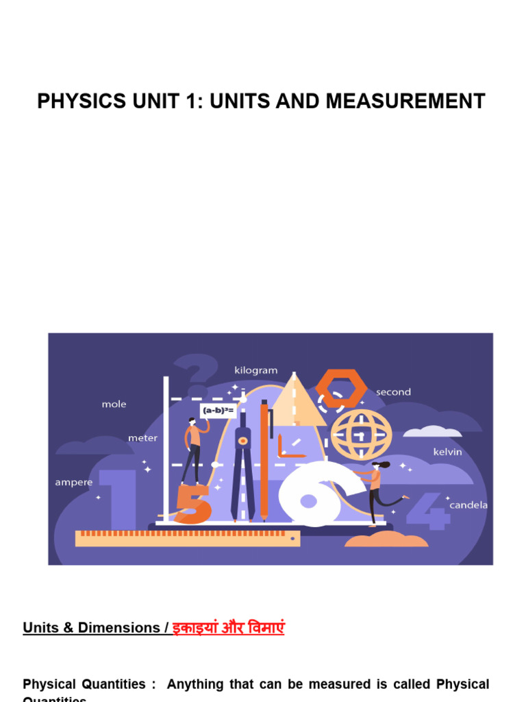 Physics 01 - Units - Measurements | PDF