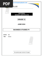 NW Business Studies Grade 12 September 2024 P1 and Memo | PDF