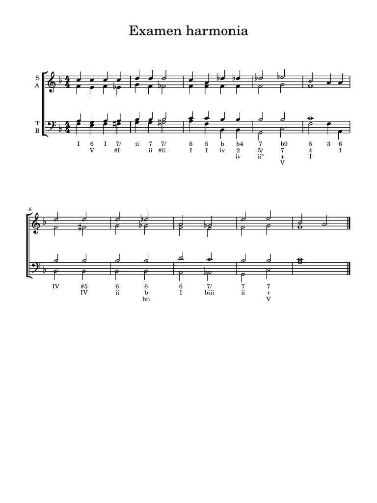 Examen harmonia | PDF