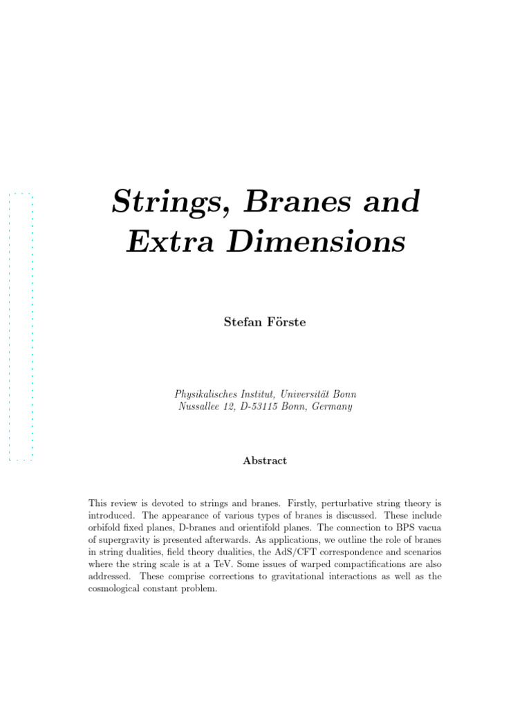 String Theory and Branes Explained | PDF | String Theory | Fundamental Interaction
