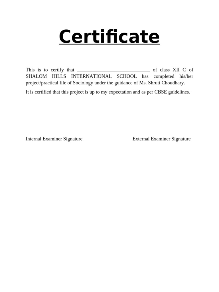 Certificate | PDF