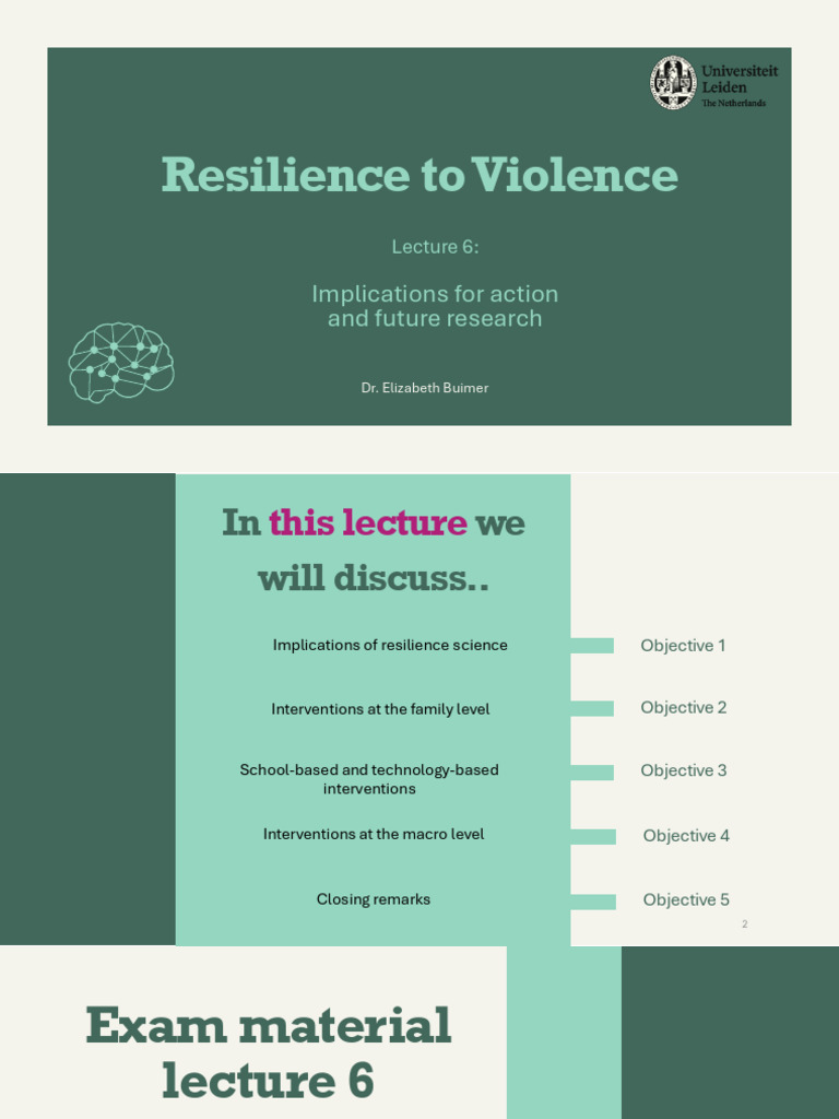 lecture 6 | PDF | Psychological Resilience | Mental Health