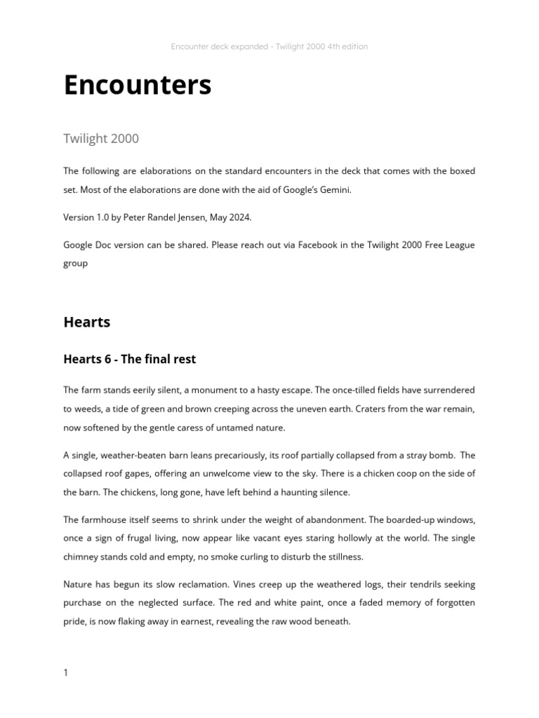 Encounter deck expanded | PDF | Tanks