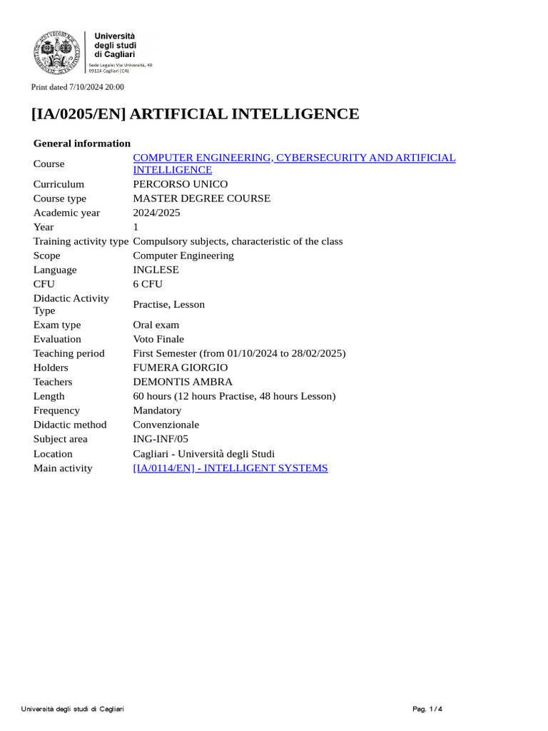 Master In Artificial Intelligence Course Pdf Machine Learning