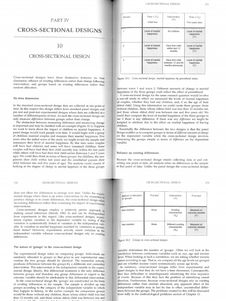 De Vaus Cross-Sectional Designs CAP10 O | PDF