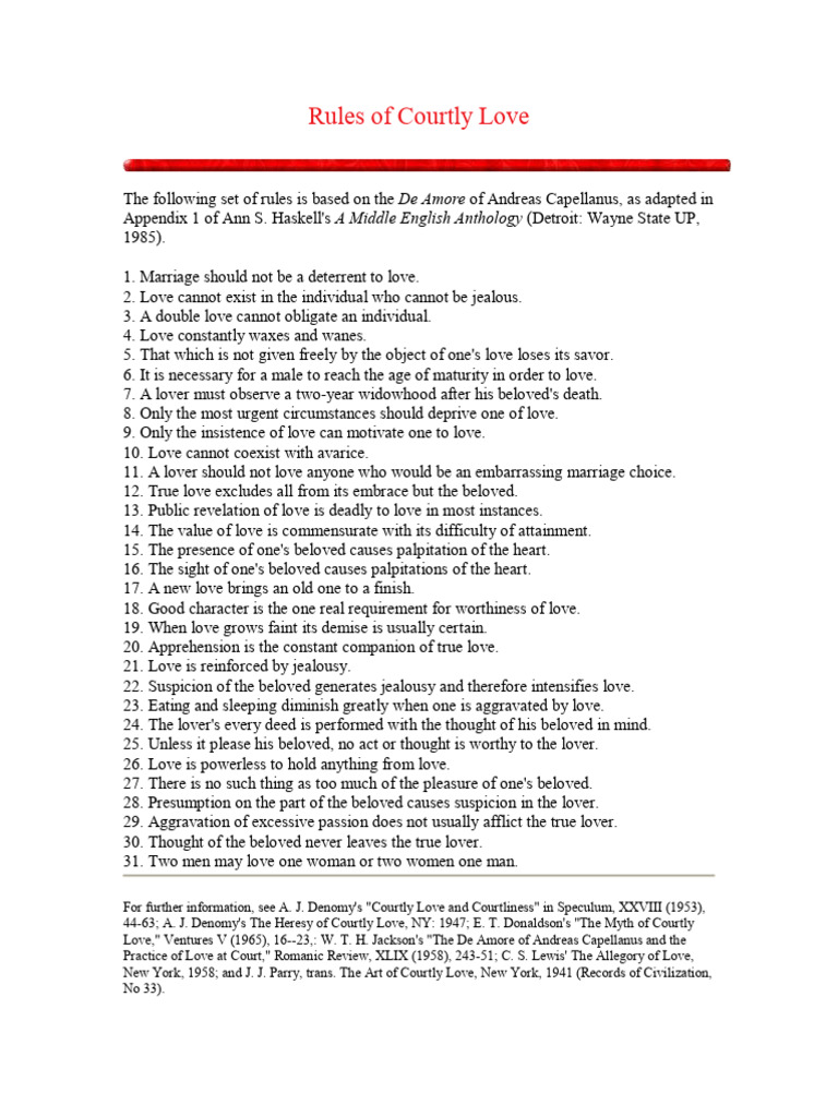 Courtly Love 240919 125007 | PDF | Love | Intimate Relationships