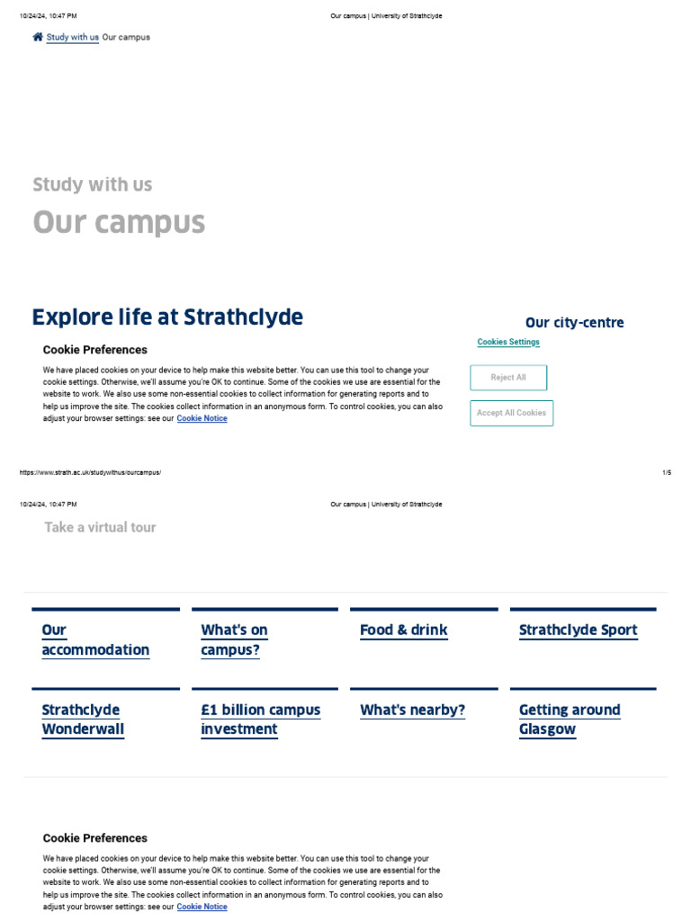 Our Campus - University of Strathclyde | PDF | Engineering | Http Cookie