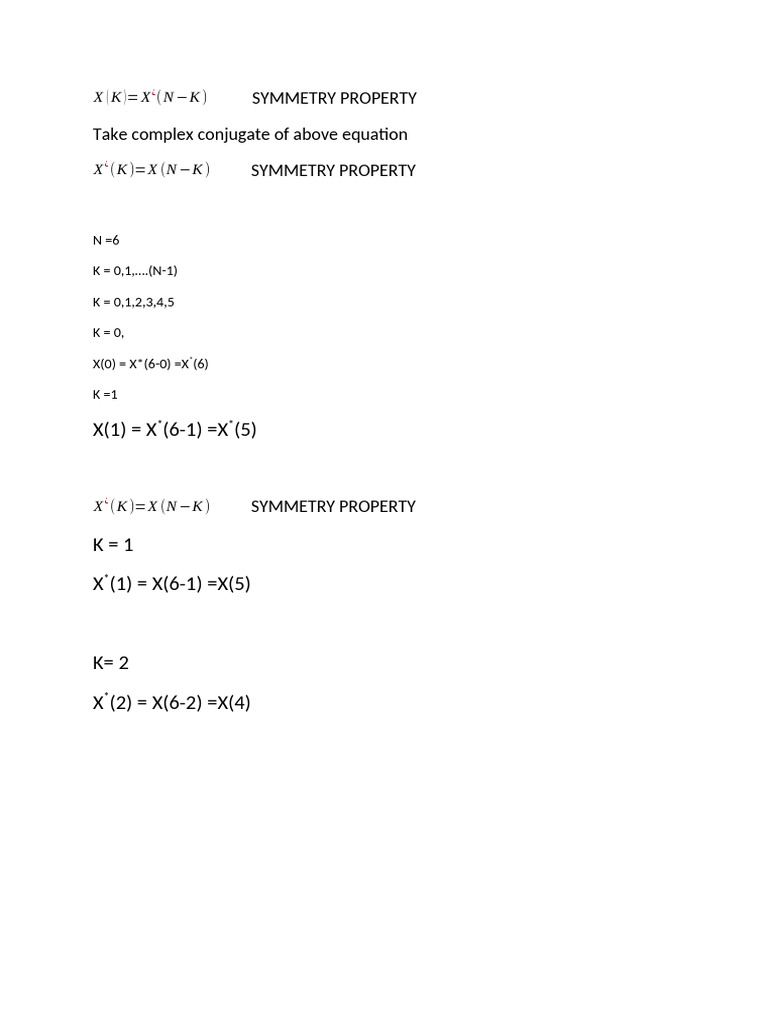 DFT Symmetry Property | PDF | Technology & Engineering
