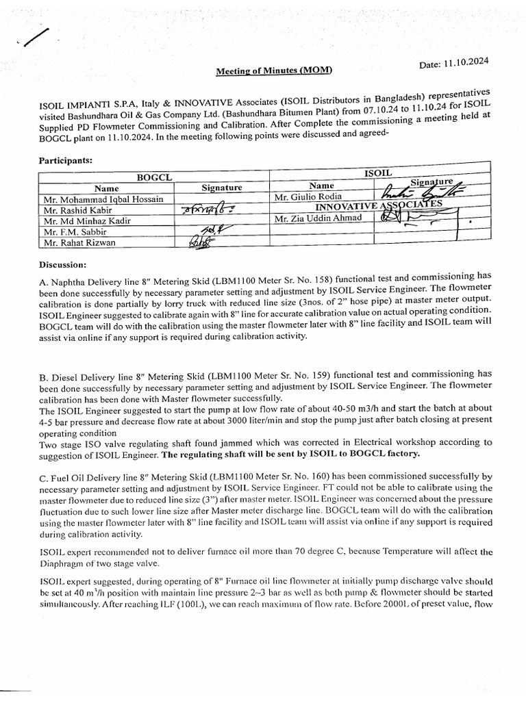 MOM & FT Calibration Report | PDF