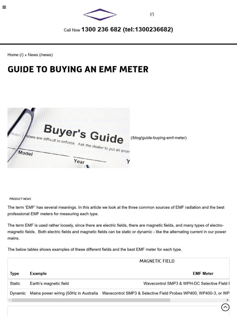 EMF Meter Buying Guide | PDF | Electromagnetic Field | Hertz
