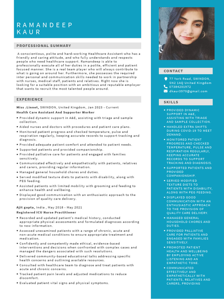 CV 2 | PDF | Health Care | Patient