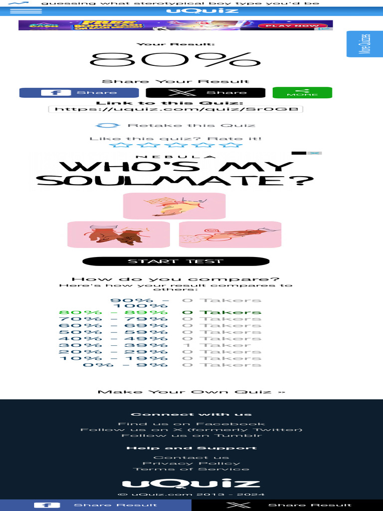 Stereotypical Boy Type Quiz Results | PDF | Social Science | Self ...