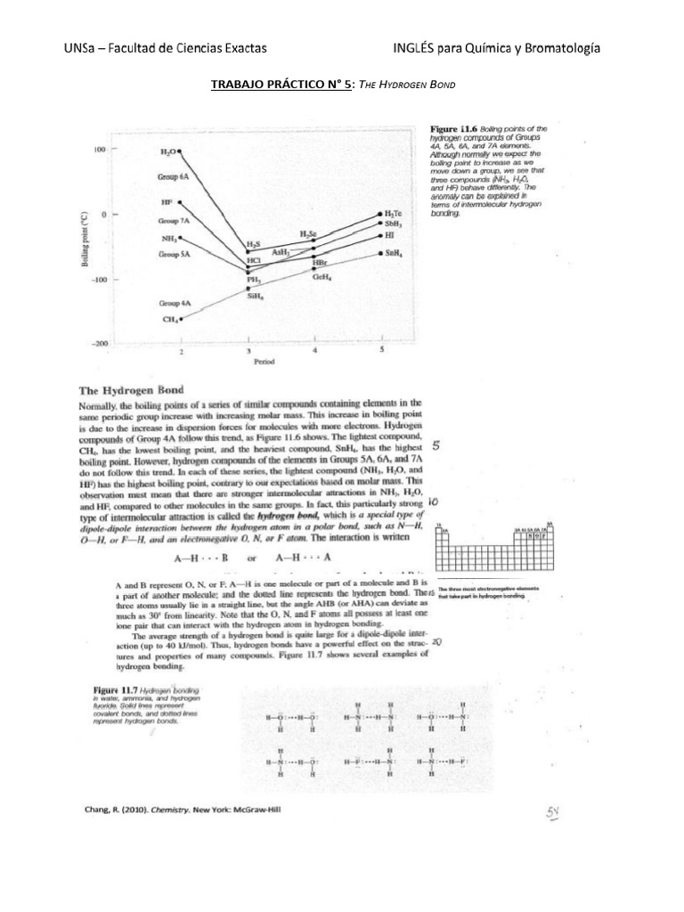 T.P. 5 (QCA. BROM) The Hydrogen Bond | PDF | Verb | Adverb