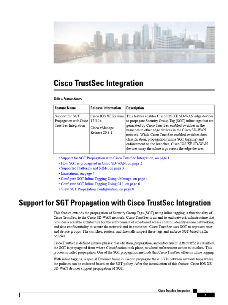 Cisco Trustsec Integration | PDF | Computer Network | Router (Computing)