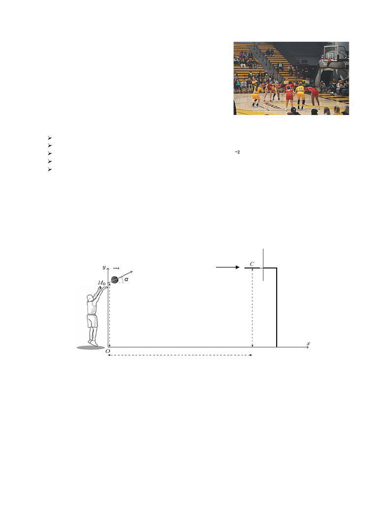 2024 Metro J2 Exo1 Sujet BasketBall 11pts | PDF | Coordonnées cartésiennes | Centre d'inertie