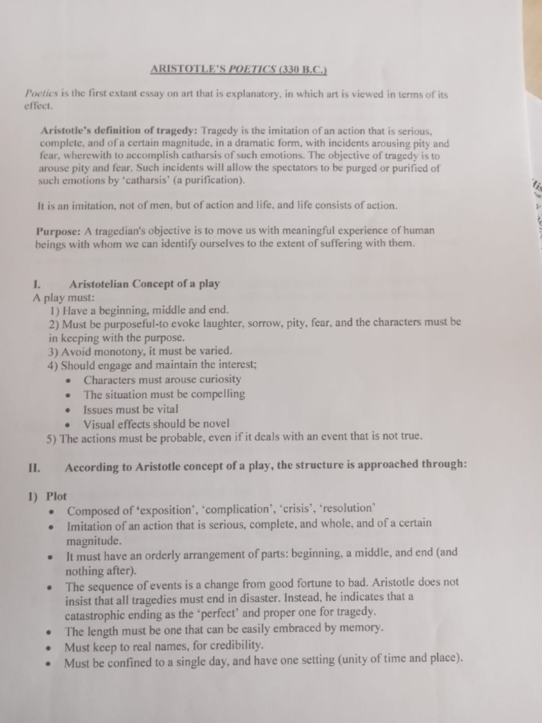 Aristotle's Poetics | PDF