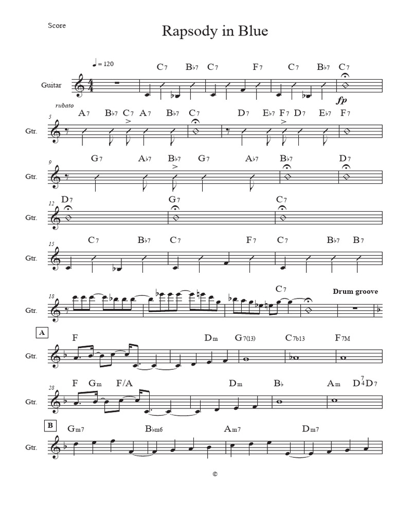 Rapsody in Blue - Score | PDF