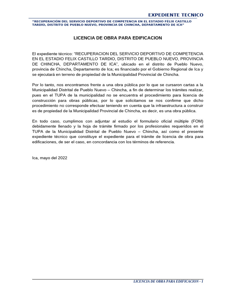 LICENCIA DE OBRA PARA EDIFICACION | PDF