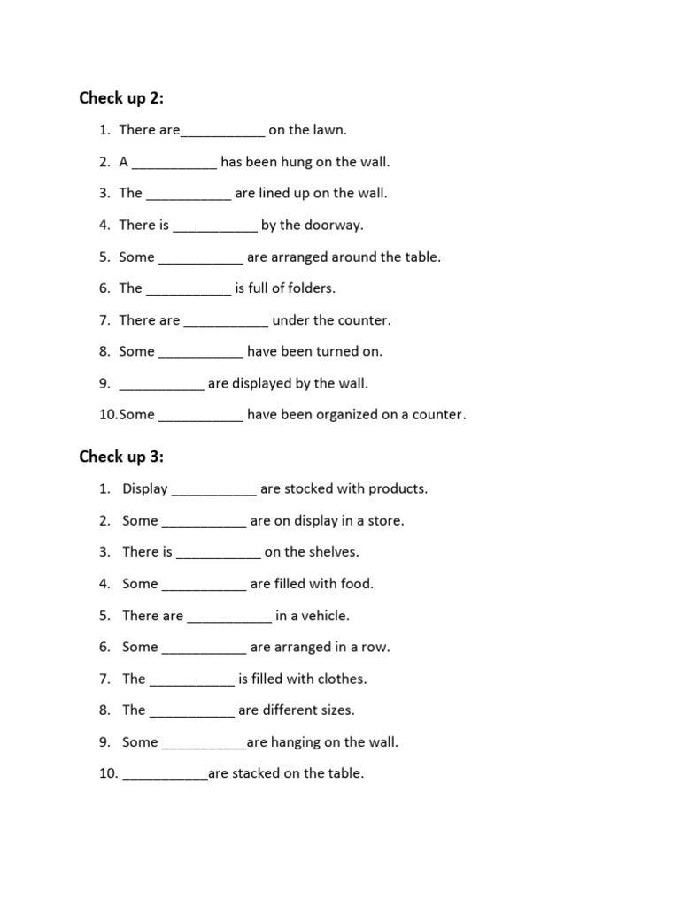Object Placement Checklists | PDF | Home & Garden