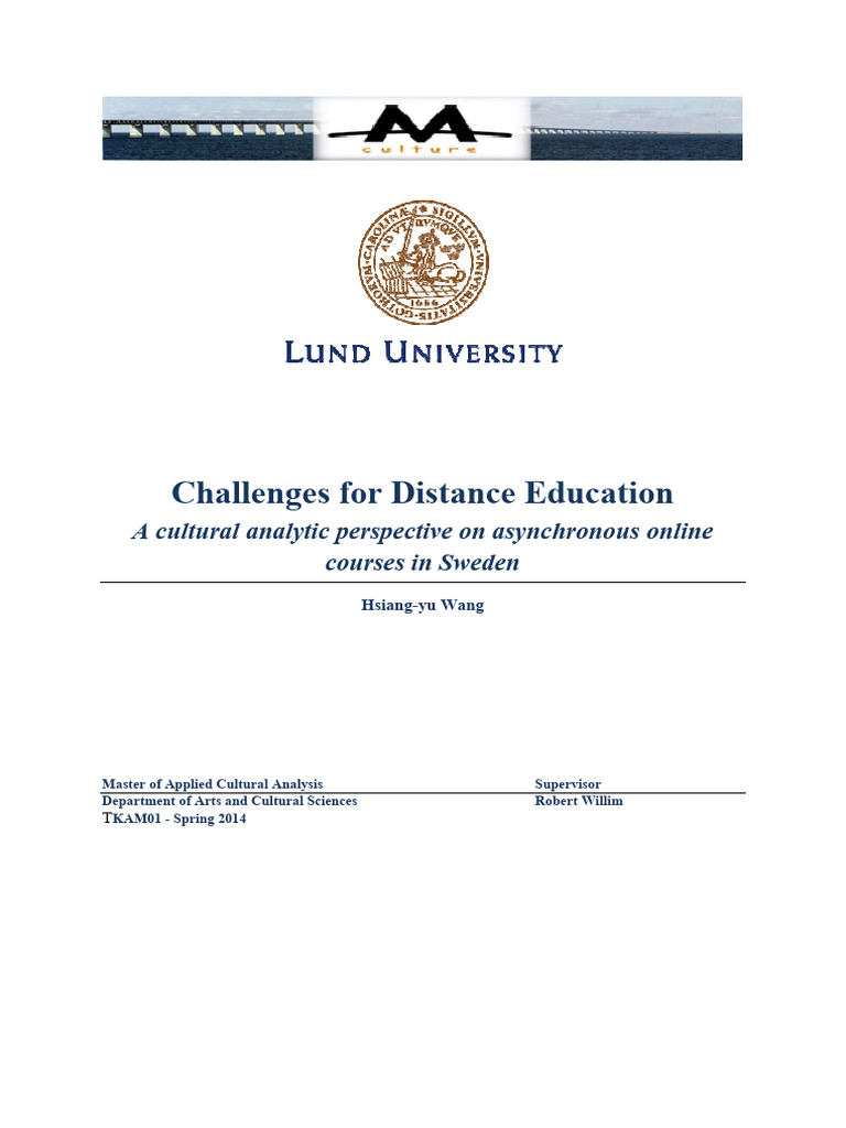 Challenges For Distance Education | PDF | Distance Education ...